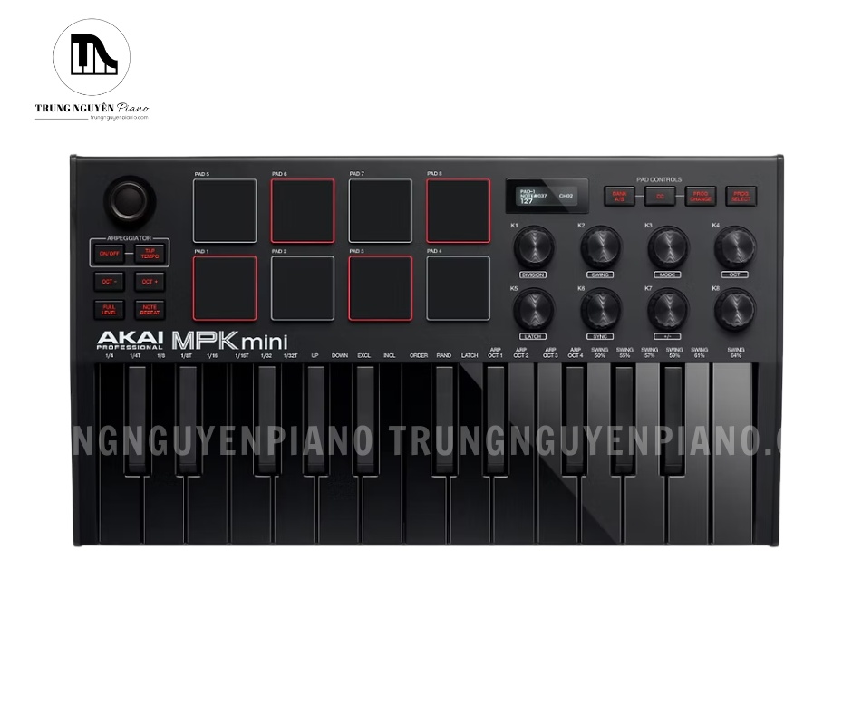 MIDI Keyboard Controller Akai MPK Mini MK3 Black 25 Phím màu đen